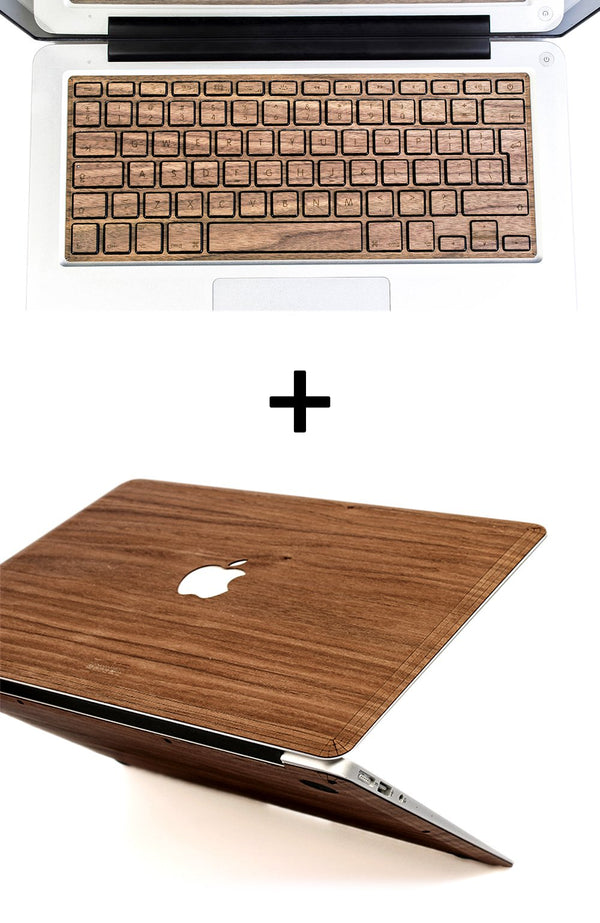 SET: MACBOOK CASE + KEYBOARD SKIN - WoodWe